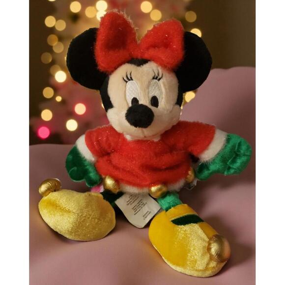 Disney | Toys | Vintage Disney Minnie Mouse Holiday Plush Original ...